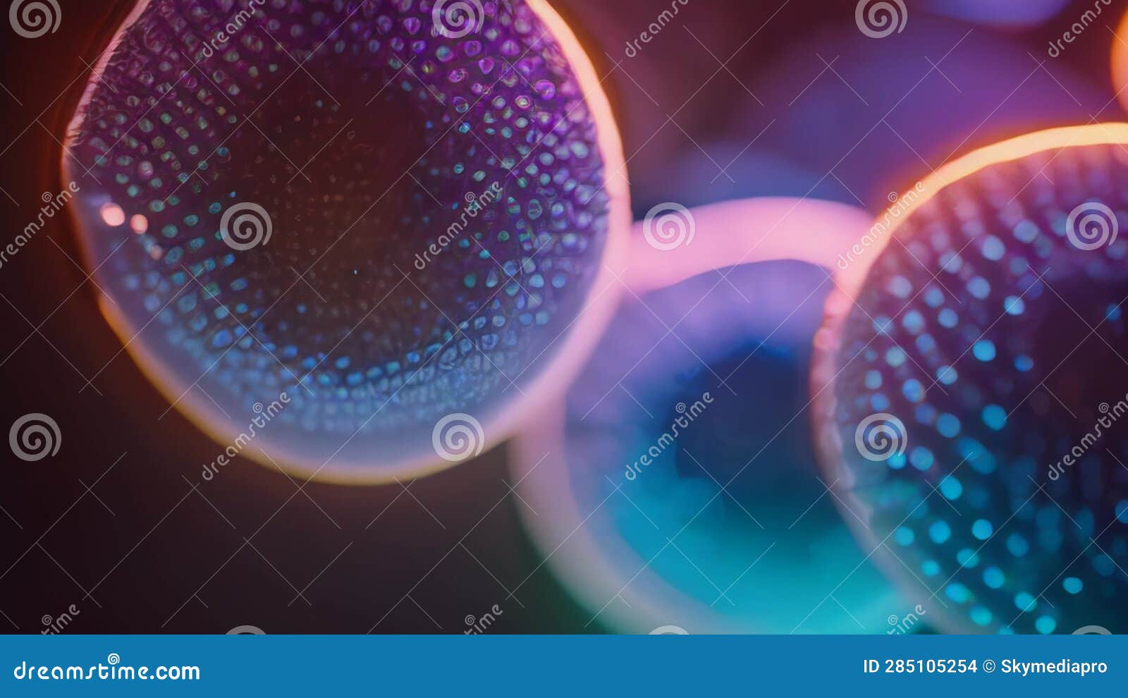 Cell Division or Cloning Cells. Stem Cells Dividing Under the ...