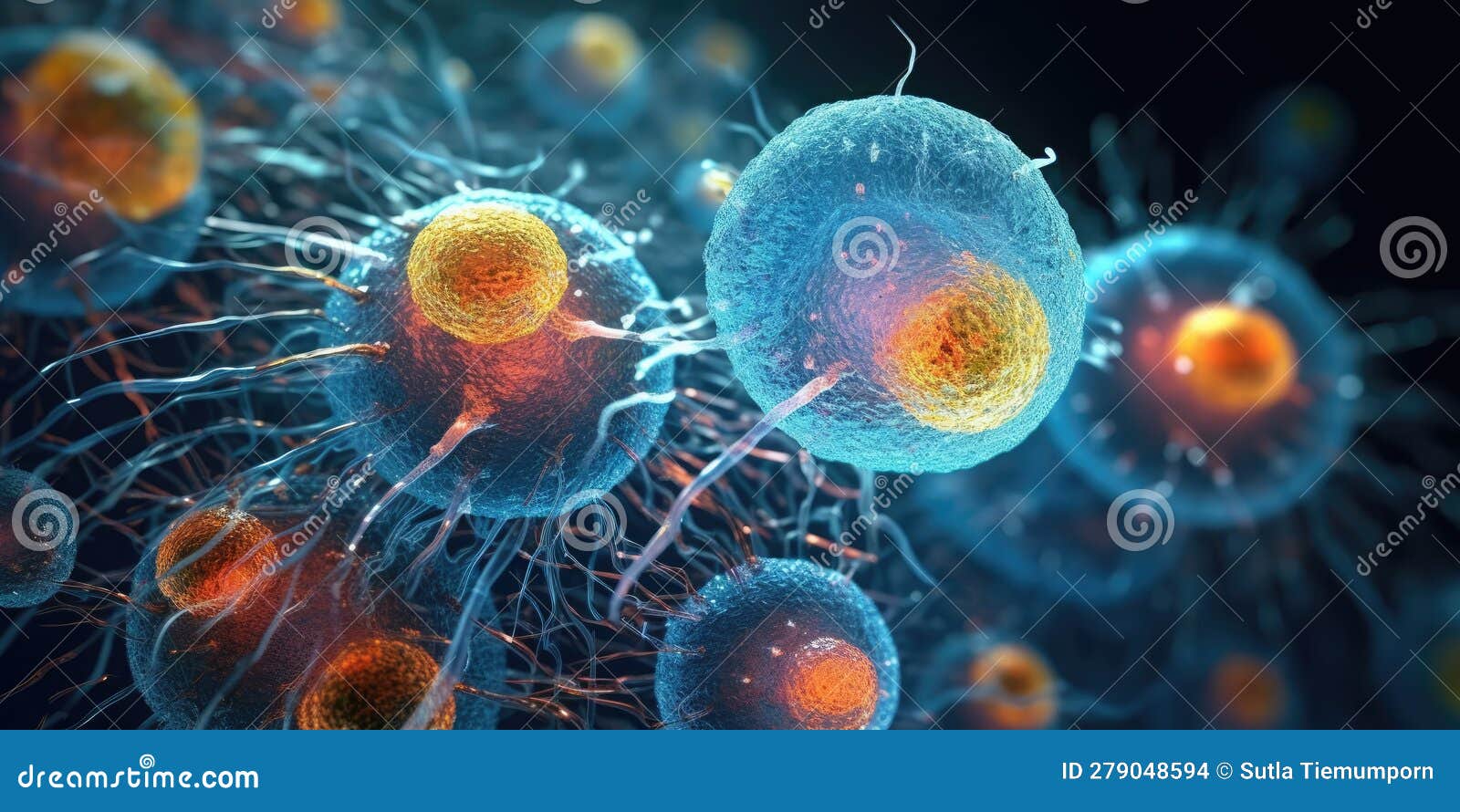 Cell Division or Cell Connection, the Microbiological Process of ...