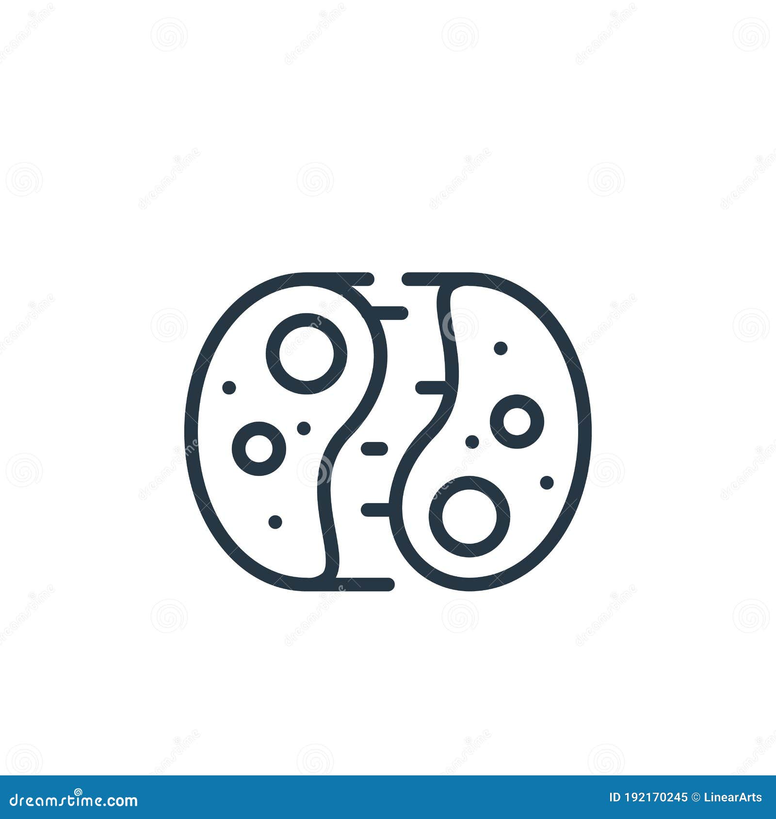Cell Division Icon Vector from Microorganism Concept. Thin Line ...