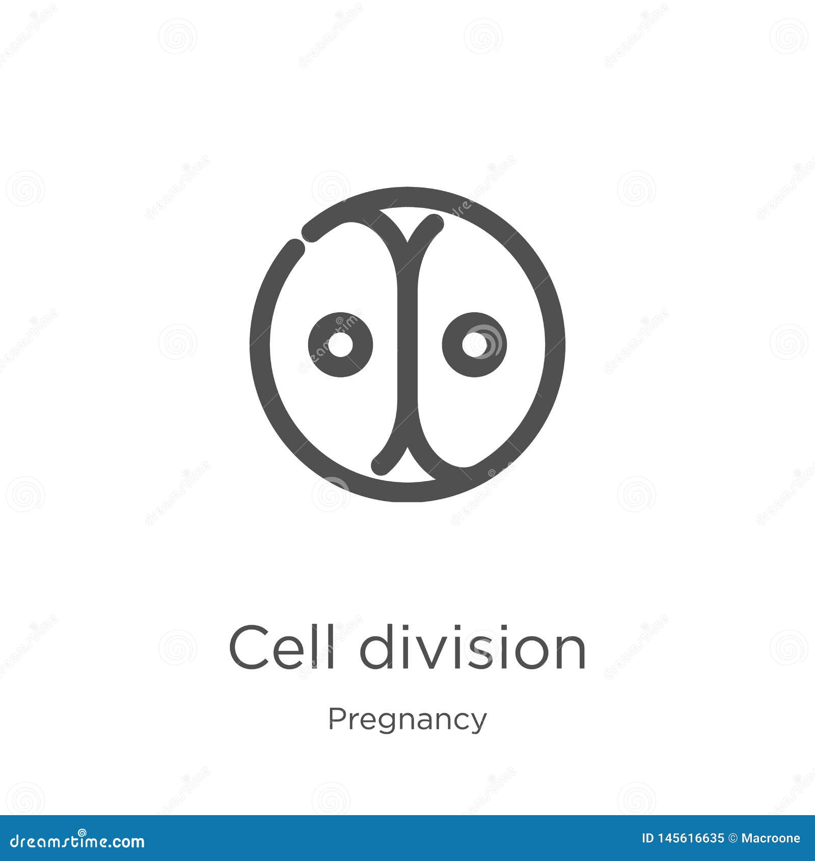 Cell Division Icon Vector from Pregnancy Collection. Thin Line Cell ...