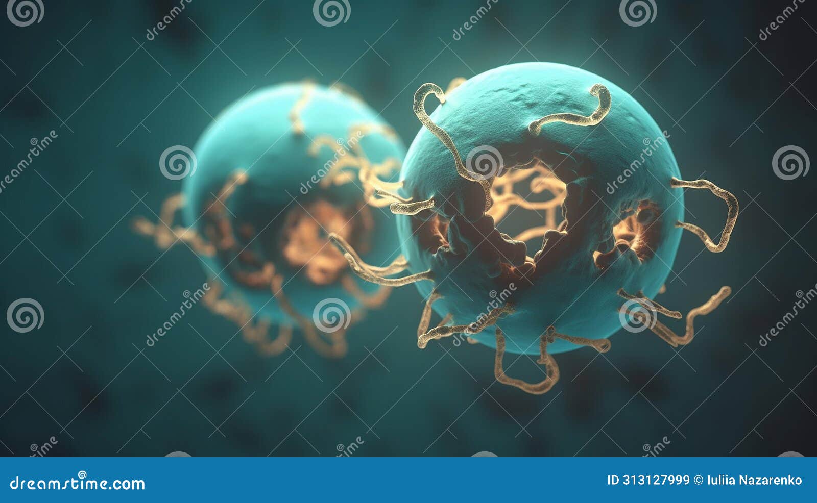 Cell Division with Minor Problems. AI Generated Stock Image - Image of ...