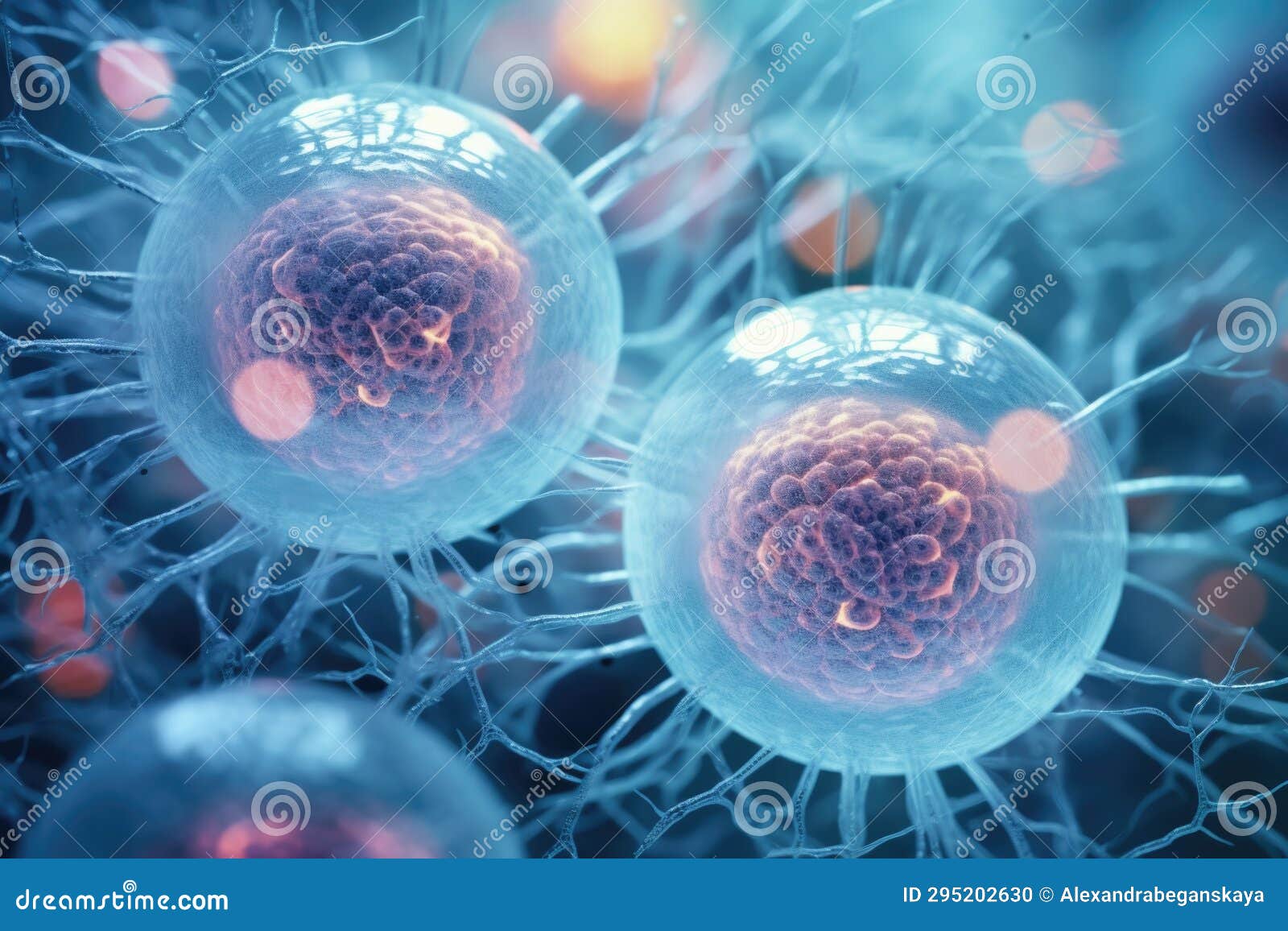 Cell Division during Mitosis Under a Microscope Stock Illustration ...