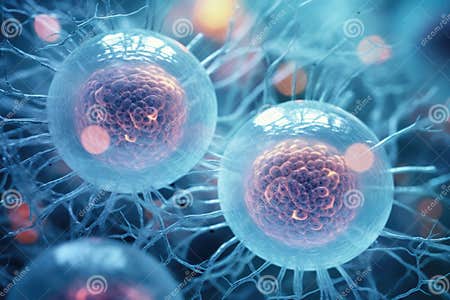 Cell Division during Mitosis Under a Microscope Stock Illustration ...