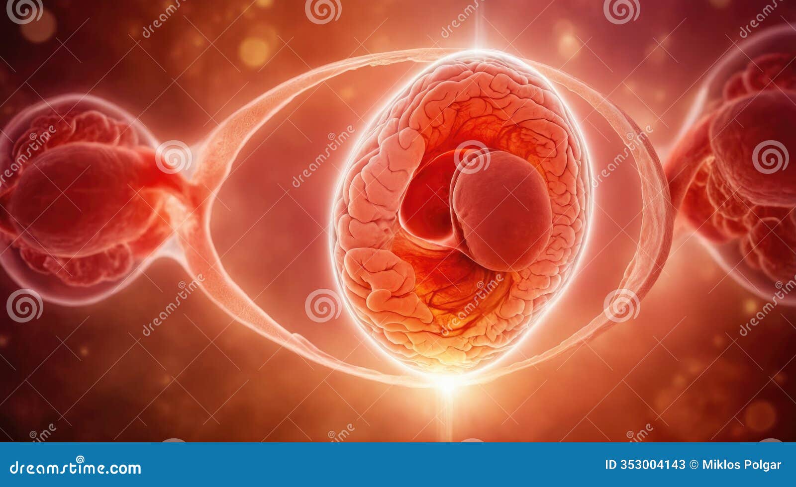 Cell Division Process Illustrated with Vibrant Details Showing the ...