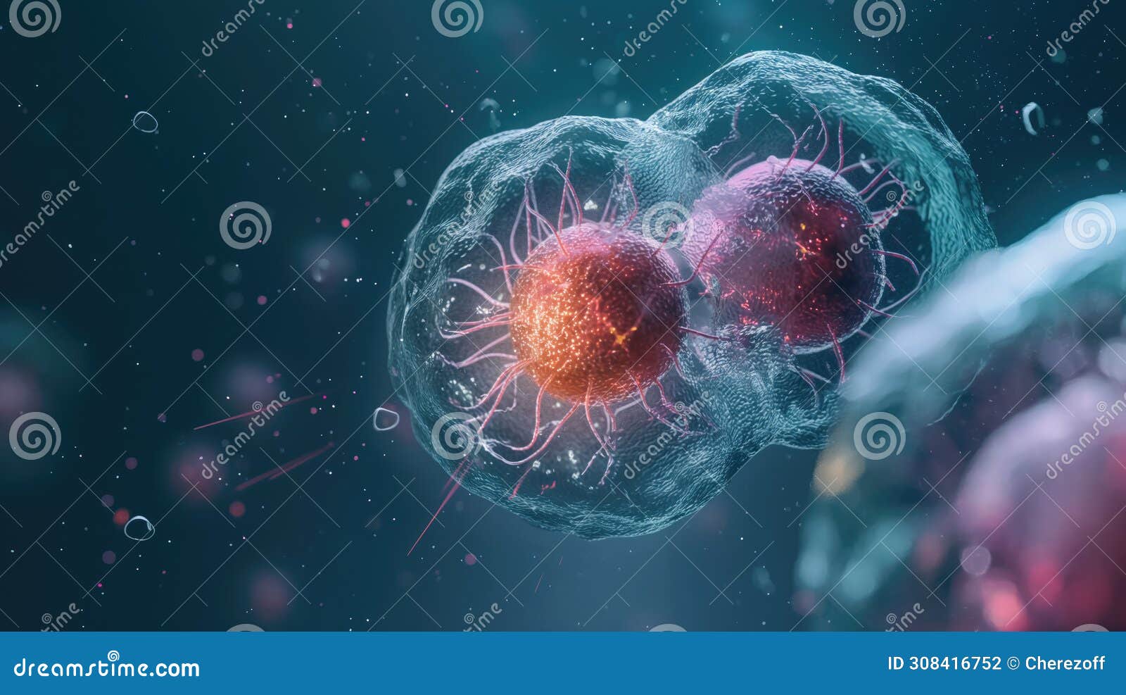Cell Division Process, Micro Stock Photo - Image of bacterium, medicine ...