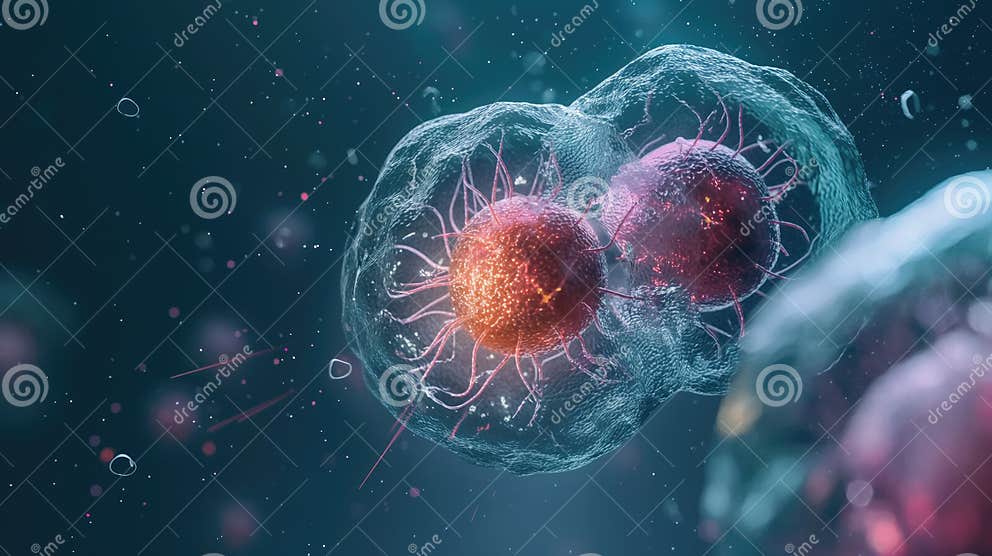 Cell Division Process, Micro Stock Photo - Image of bacterium, medicine ...