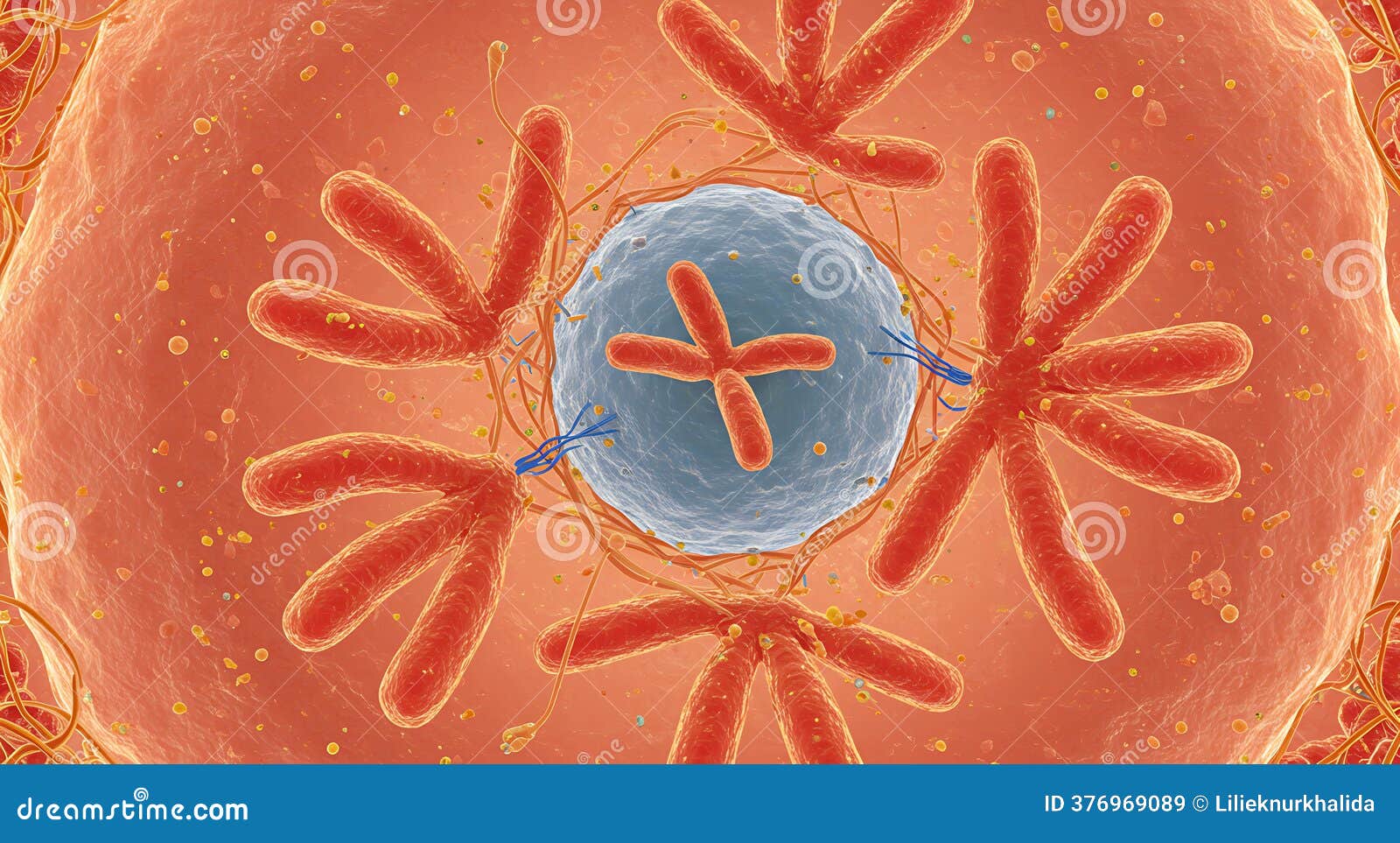 Metaphase The Dividing Cell During Mitosis Vector Illustration ...