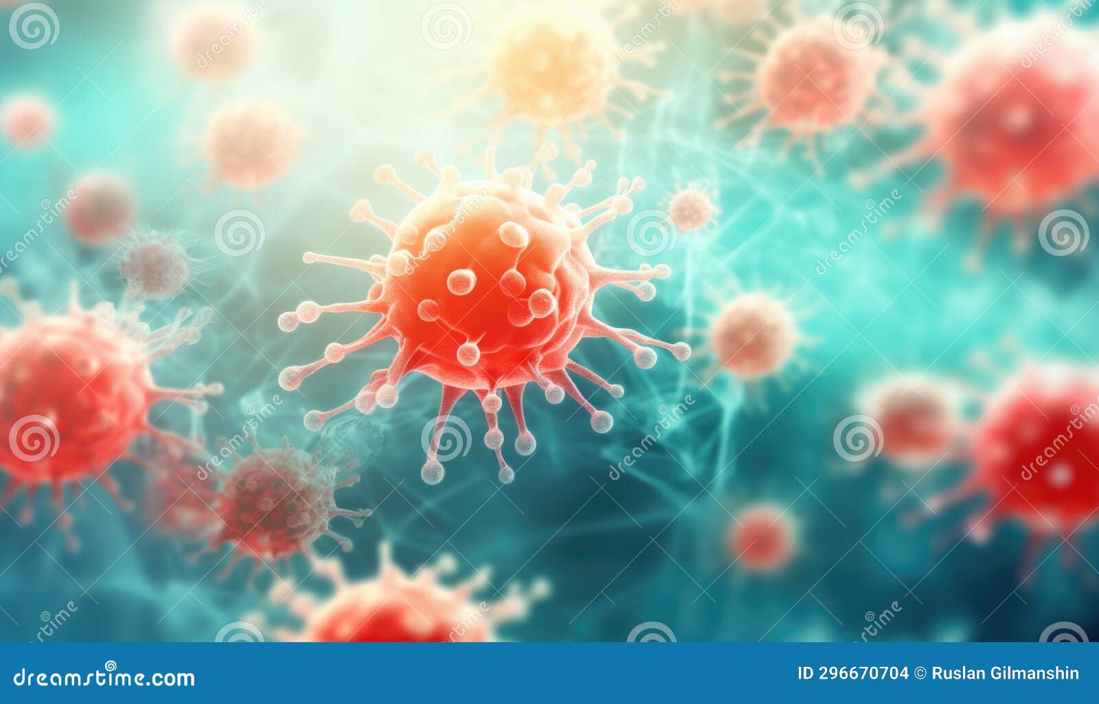 Cell Division Under a Microscope. Cloning Cells Stock Illustration ...