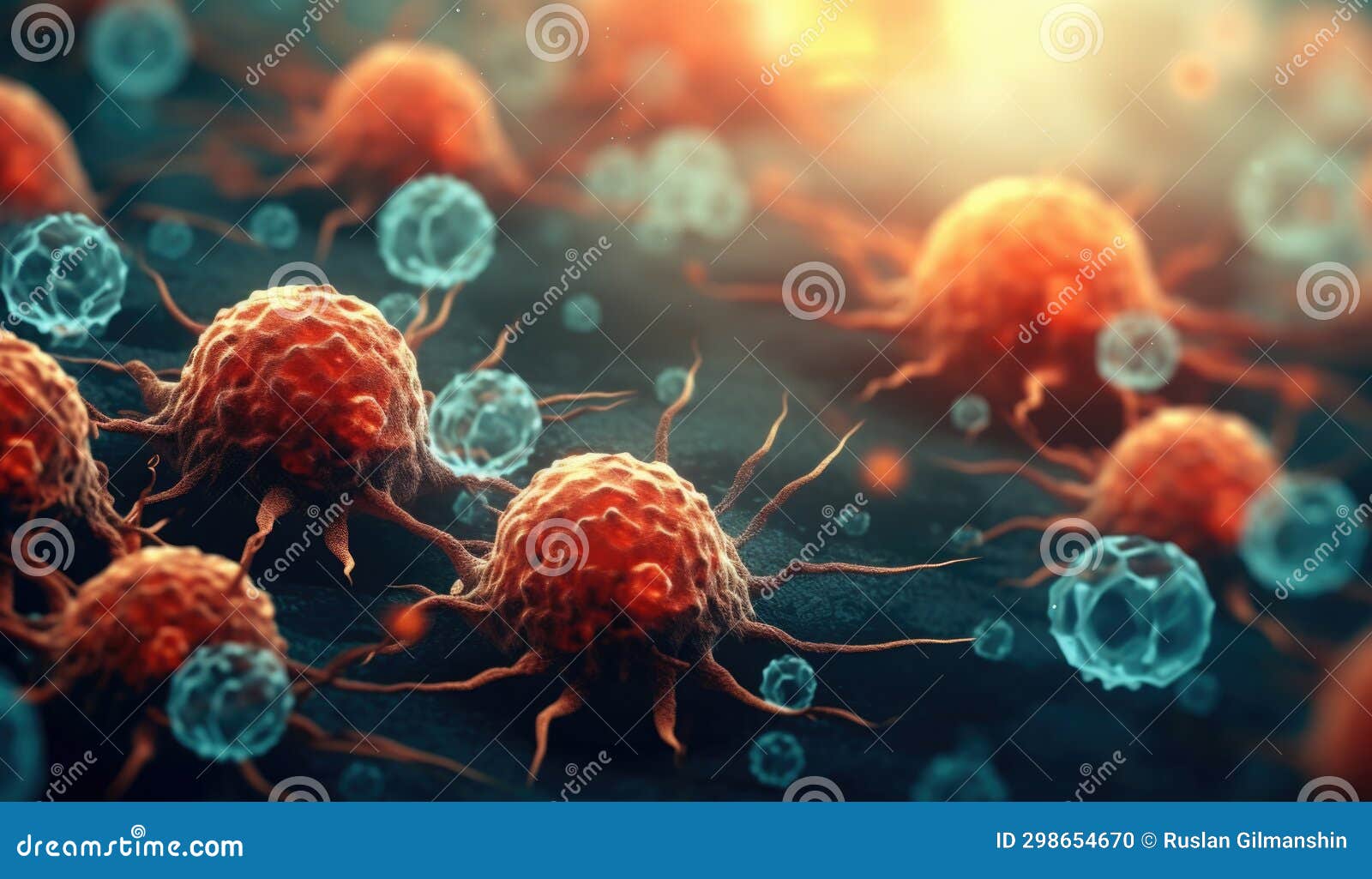 Cell Division Under a Microscope. Cloning Cells Stock Photo - Image of ...