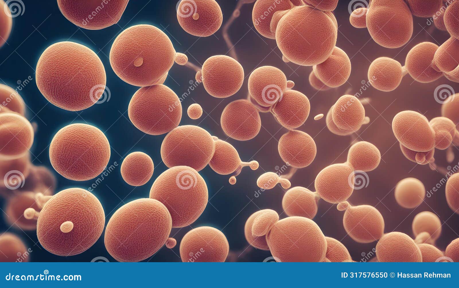 Cell Division Under a Microscope. Cloning Cells Stock Illustration ...