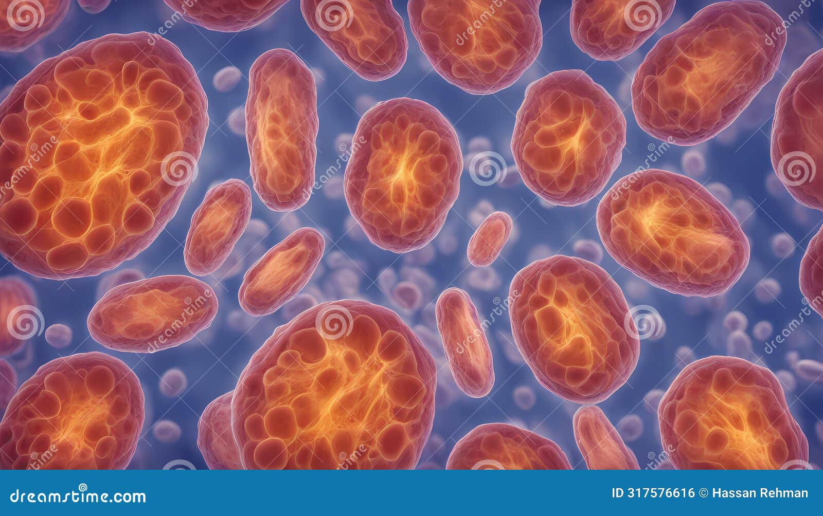 Cell Division Under a Microscope. Cloning Cells Stock Illustration ...