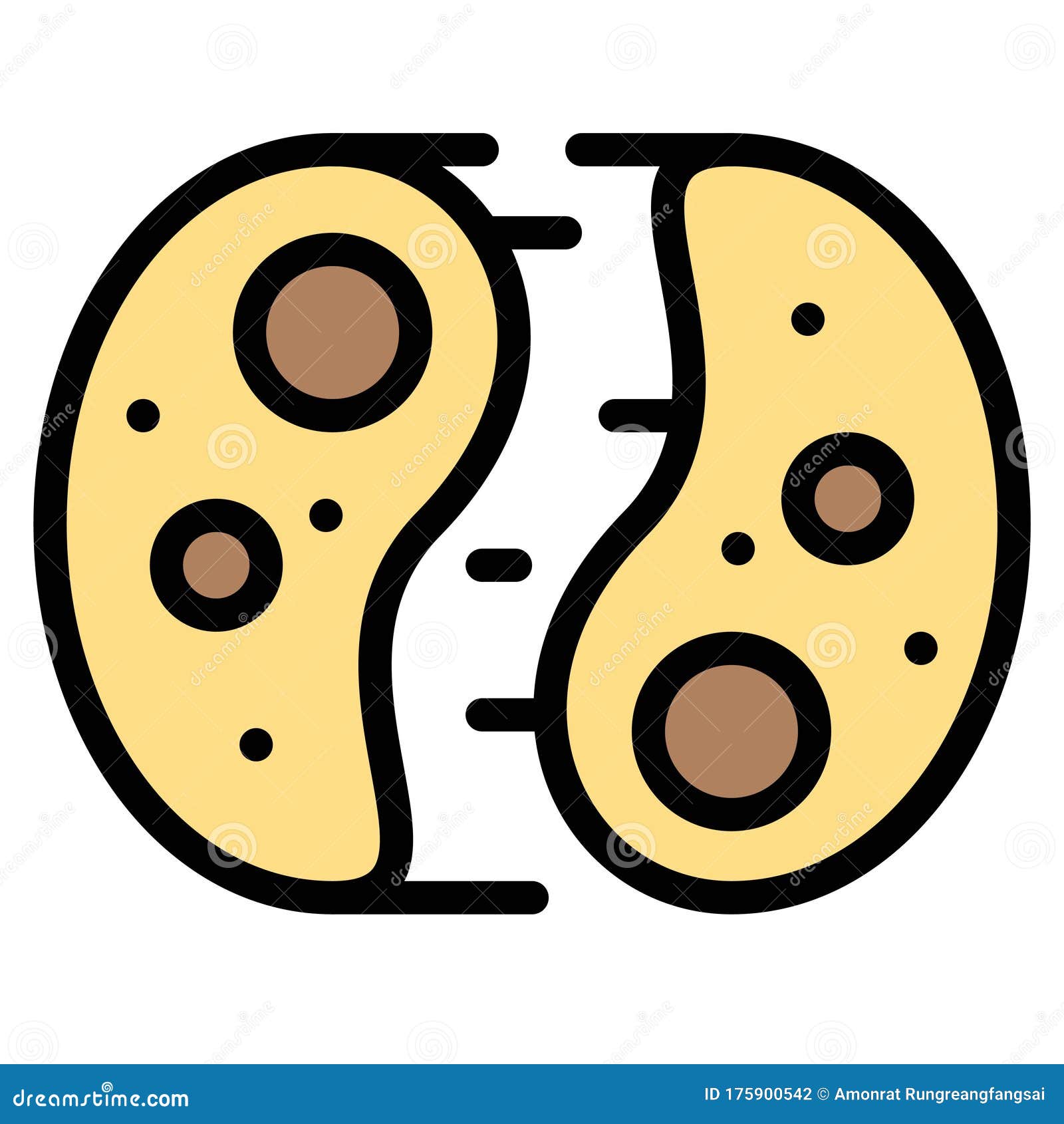 Cell Division Vector Illustration, Filled Style Icon Stock Vector ...