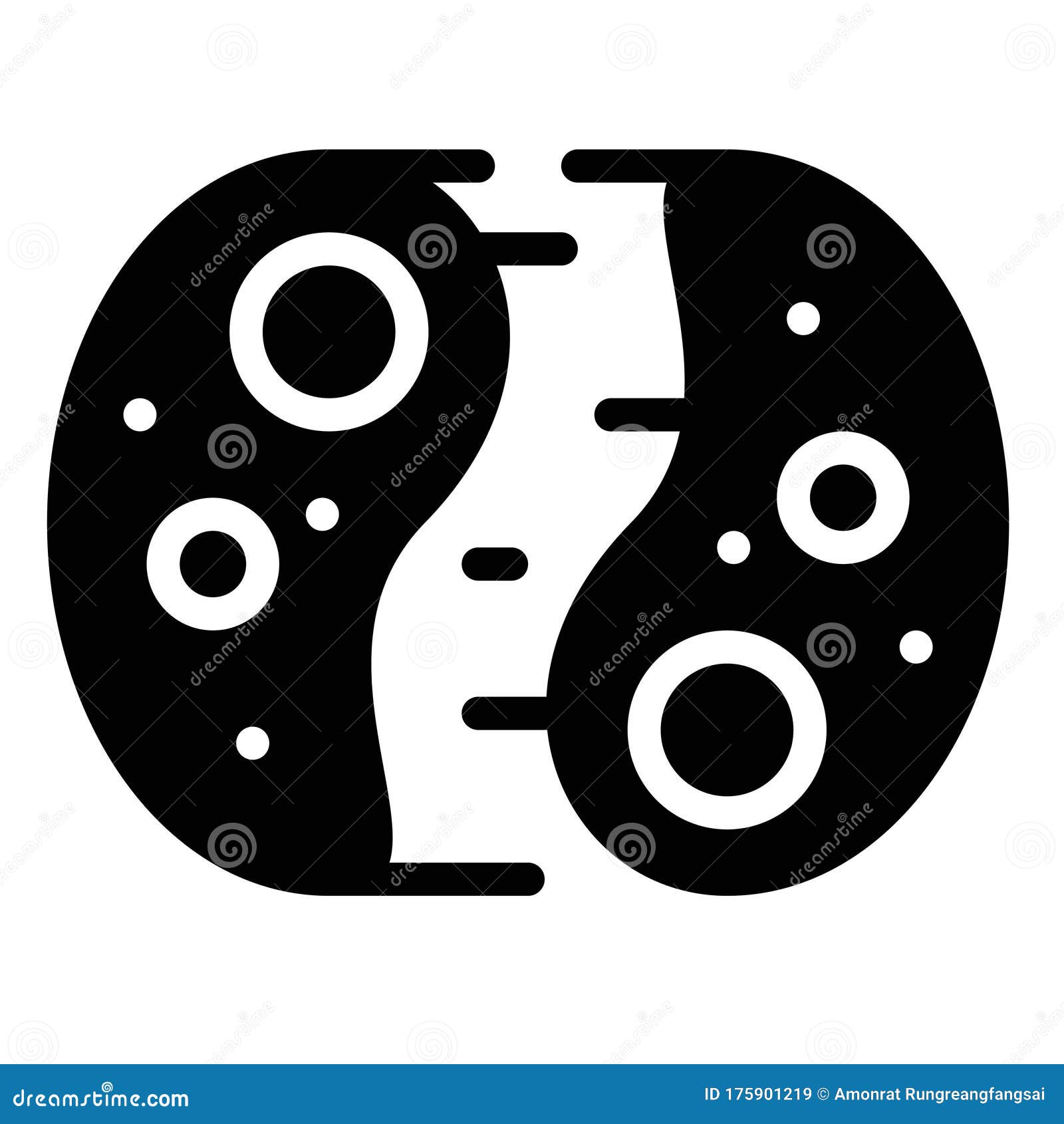 Cell Division Vector Illustration, Solid Style Icon Stock Vector ...