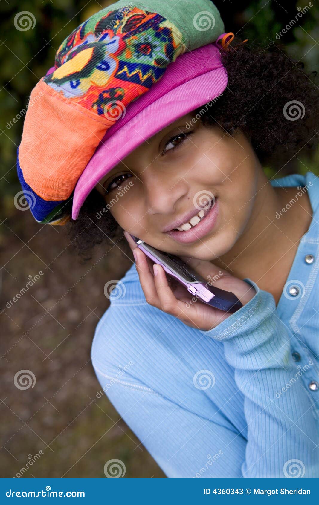 Cell girl stock image. Image of cell, message, telephone - 4360343