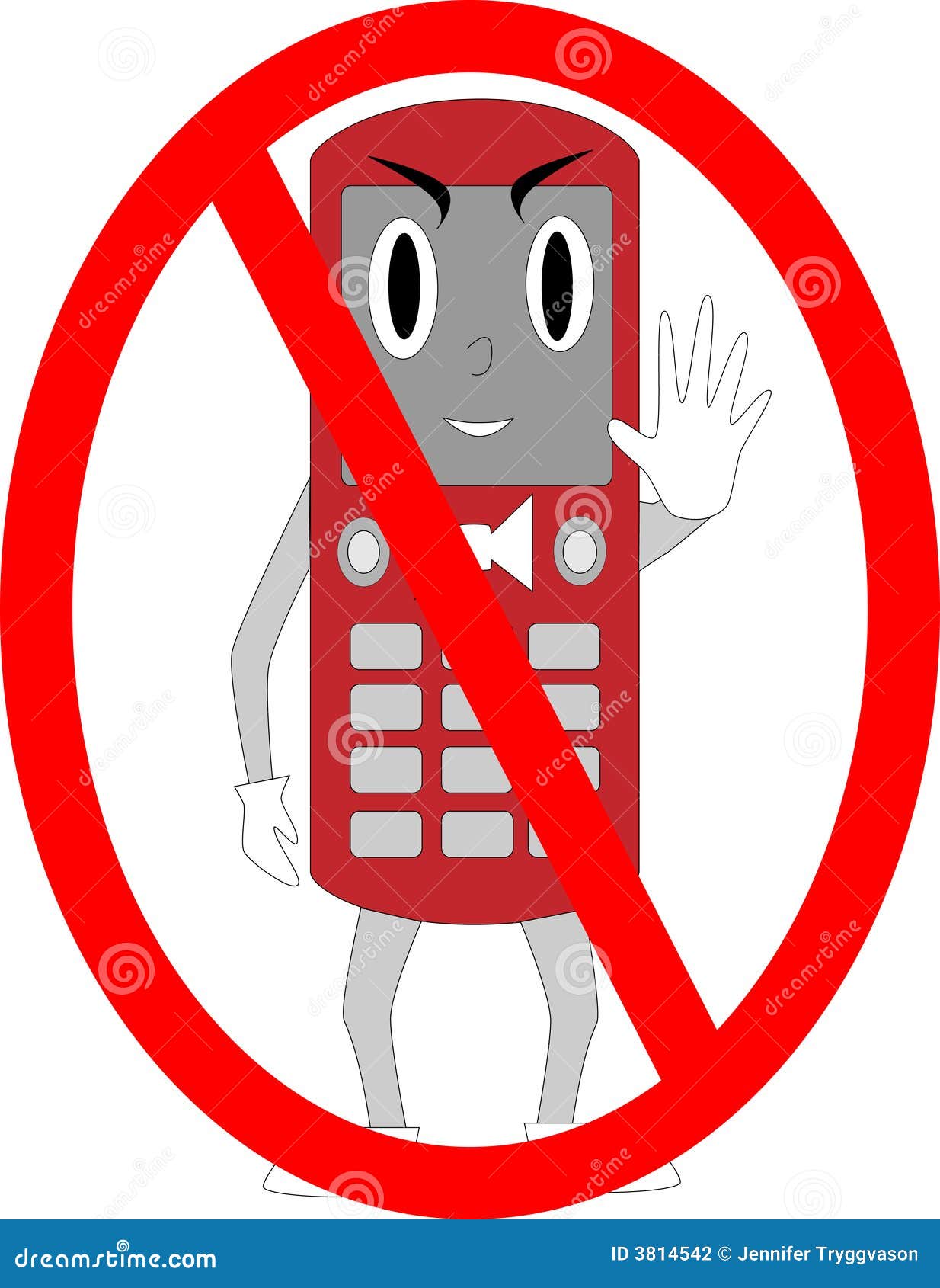 Cell Guy No Phones stock vector. Illustration of mobility - 3814542