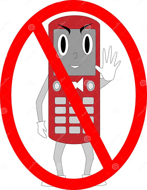 Cell Guy No Phones stock vector. Illustration of mobility - 3814542