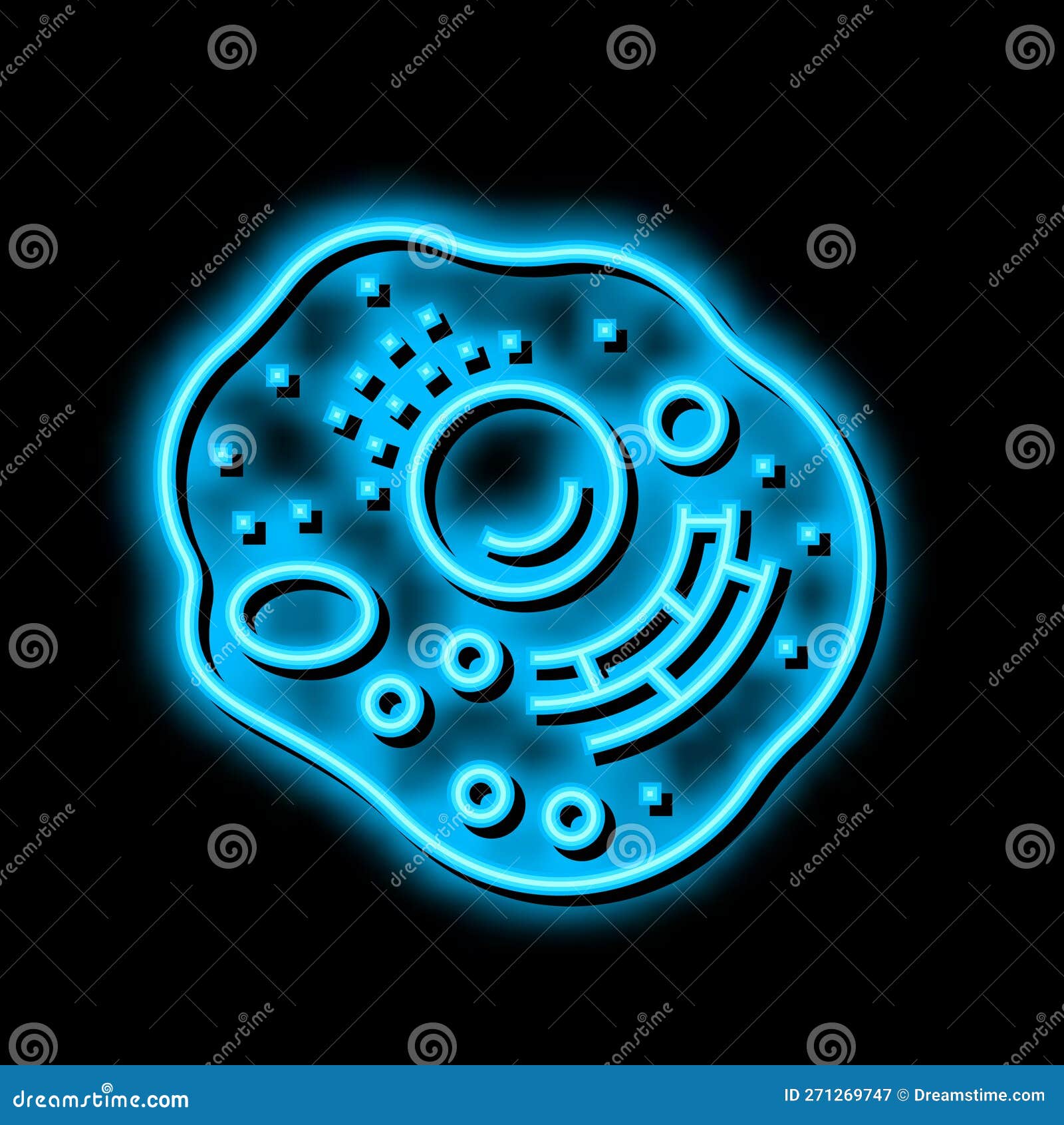 Cell Human Neon Glow Icon Illustration Stock Vector - Illustration of ...