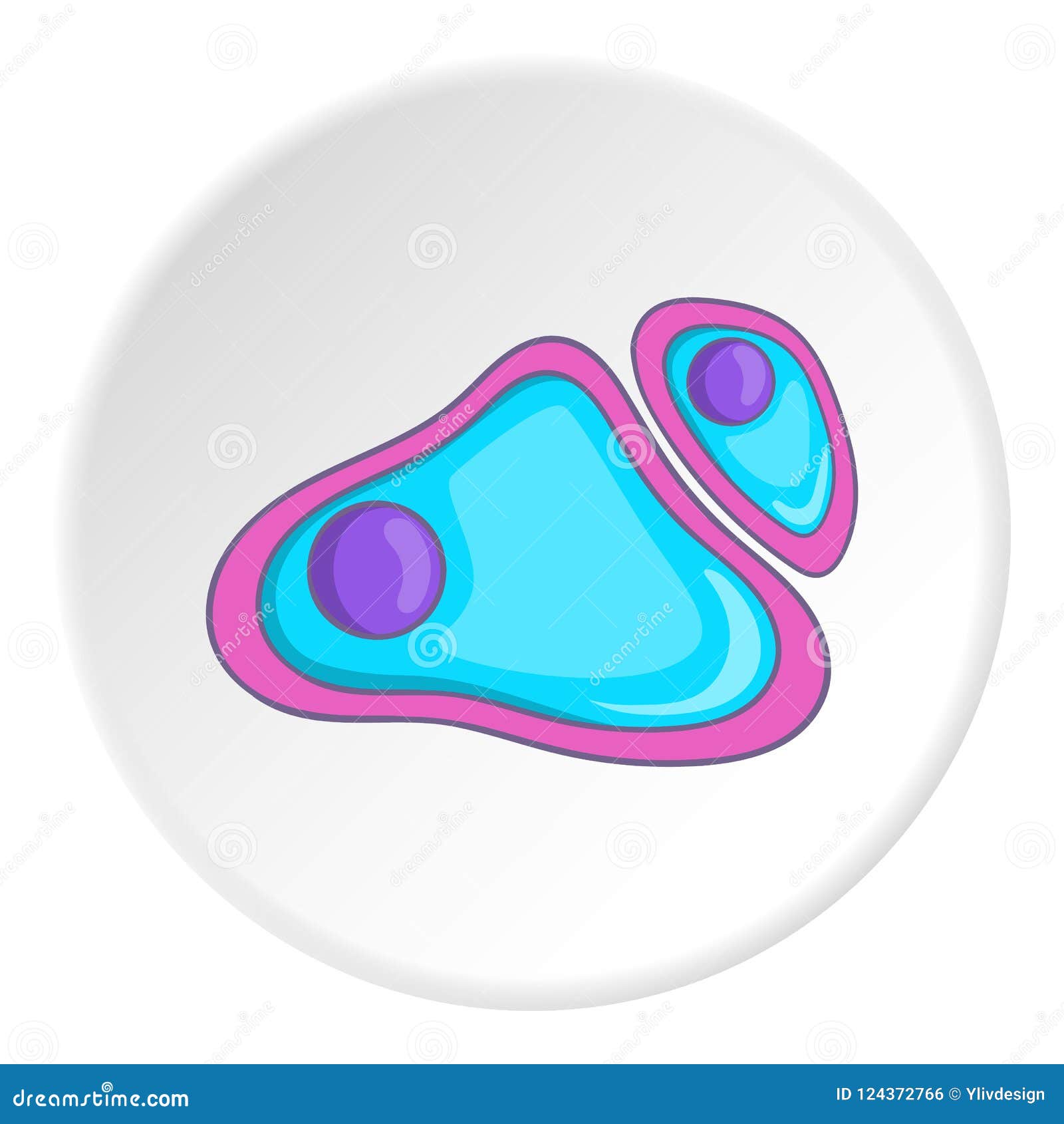 Cell icon, cartoon style stock illustration. Illustration of fever ...