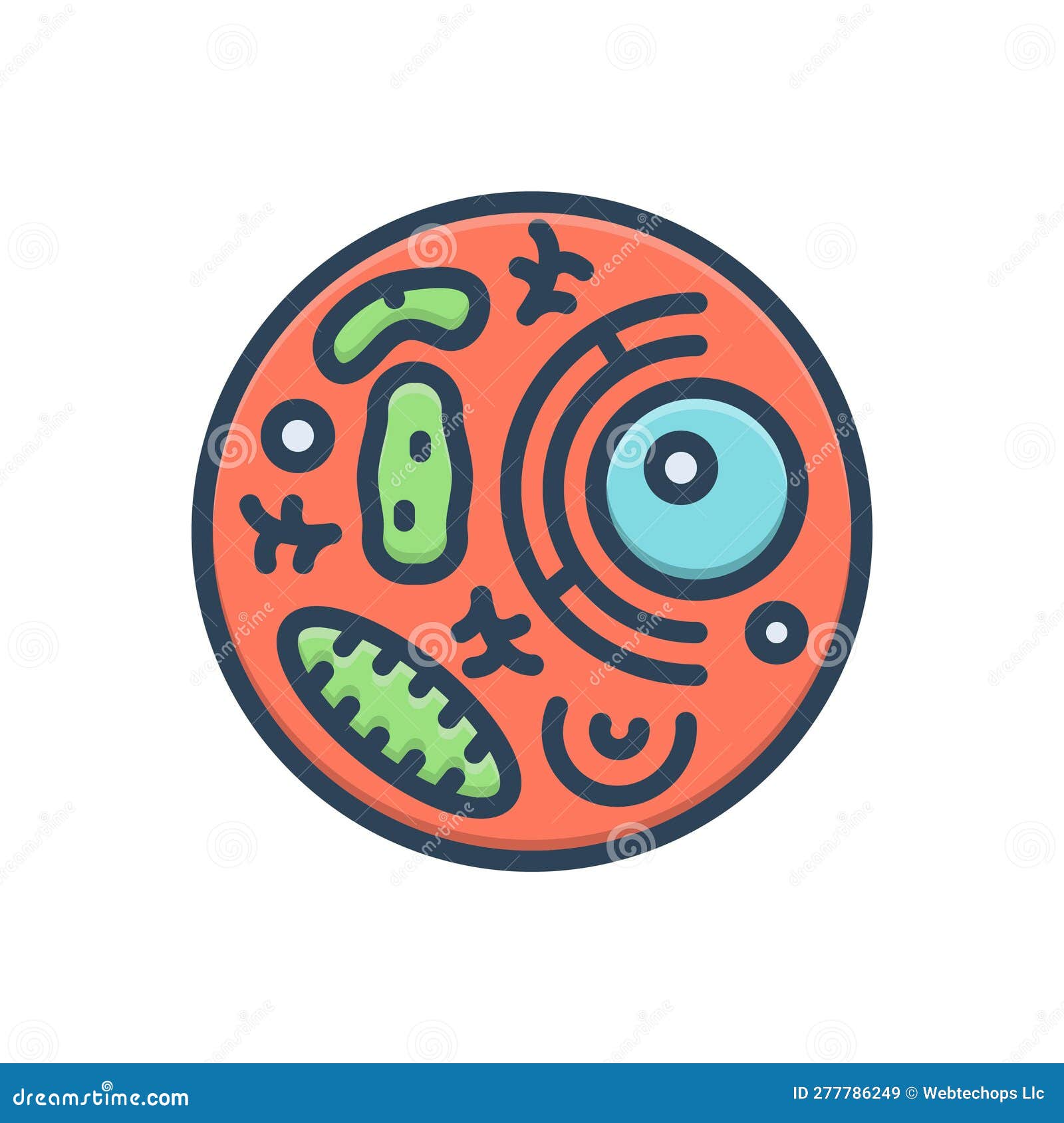 Color Illustration Icon for Cell, Ger and Biological Stock Illustration ...