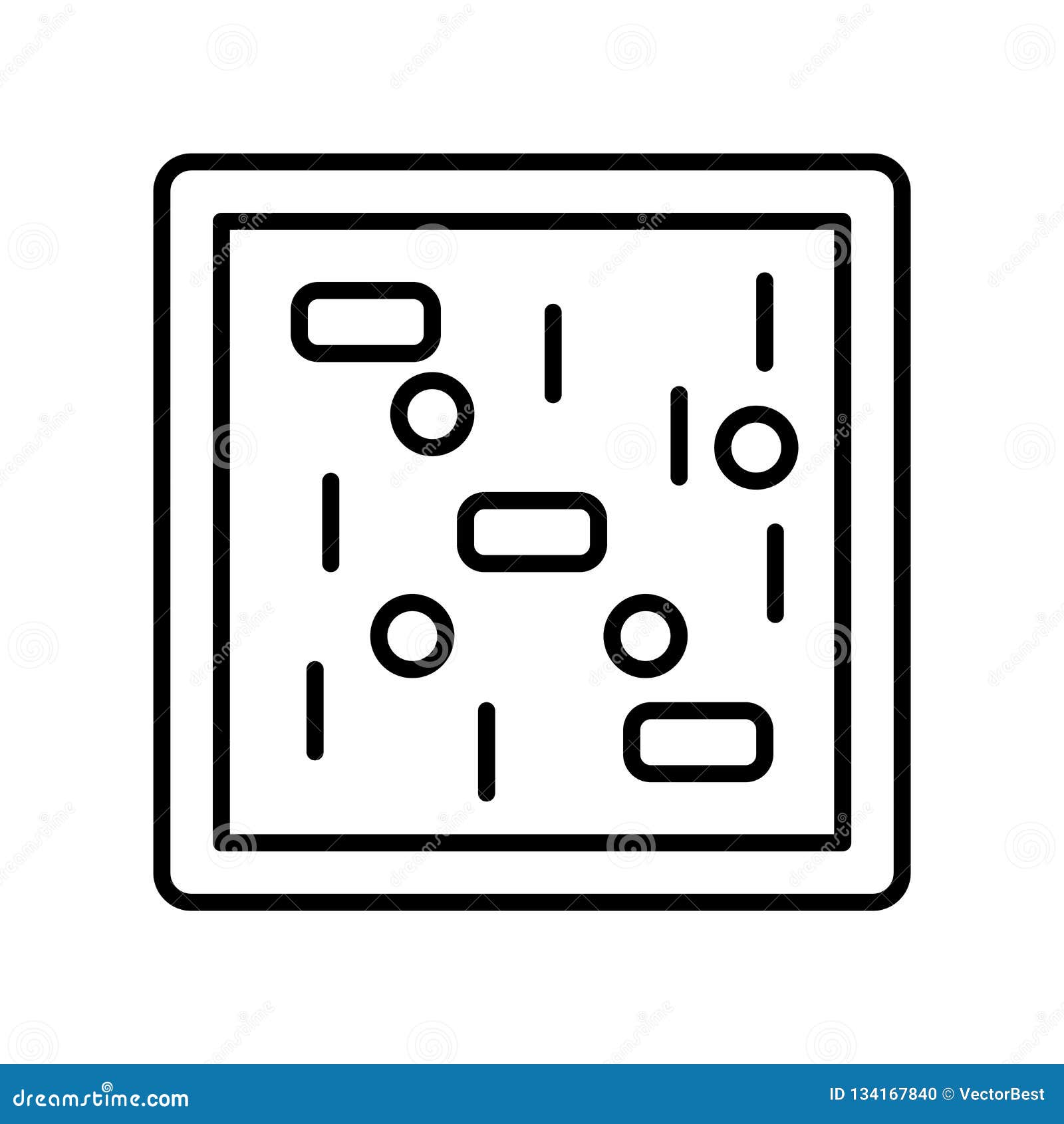 Cell Icon Vector Isolated on White Background, Cell Sign , Thin Line ...