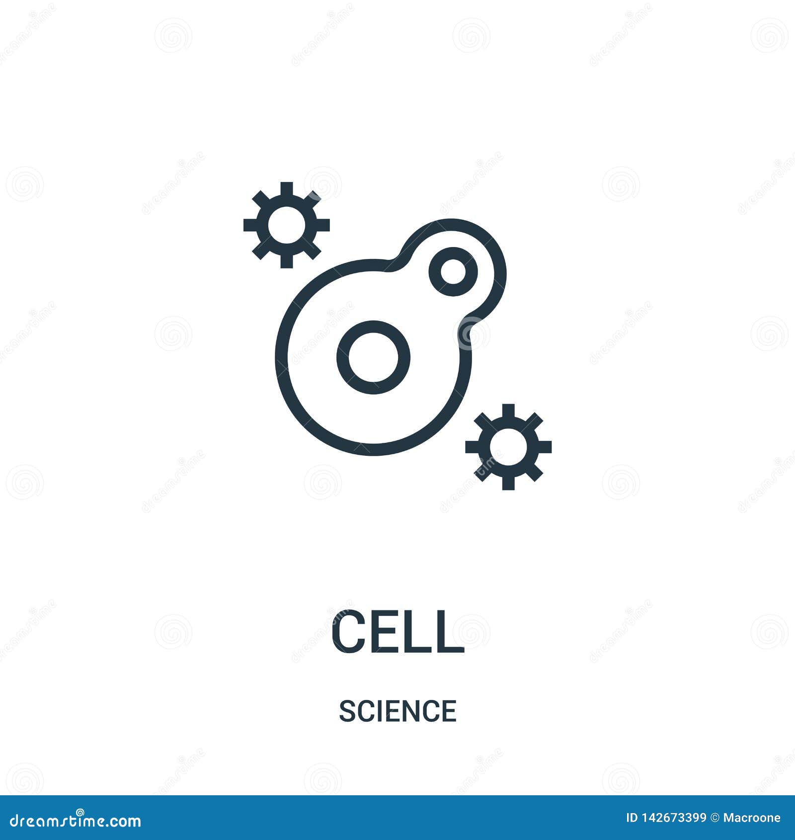 Cell Icon Vector from Science Collection. Thin Line Cell Outline Icon ...