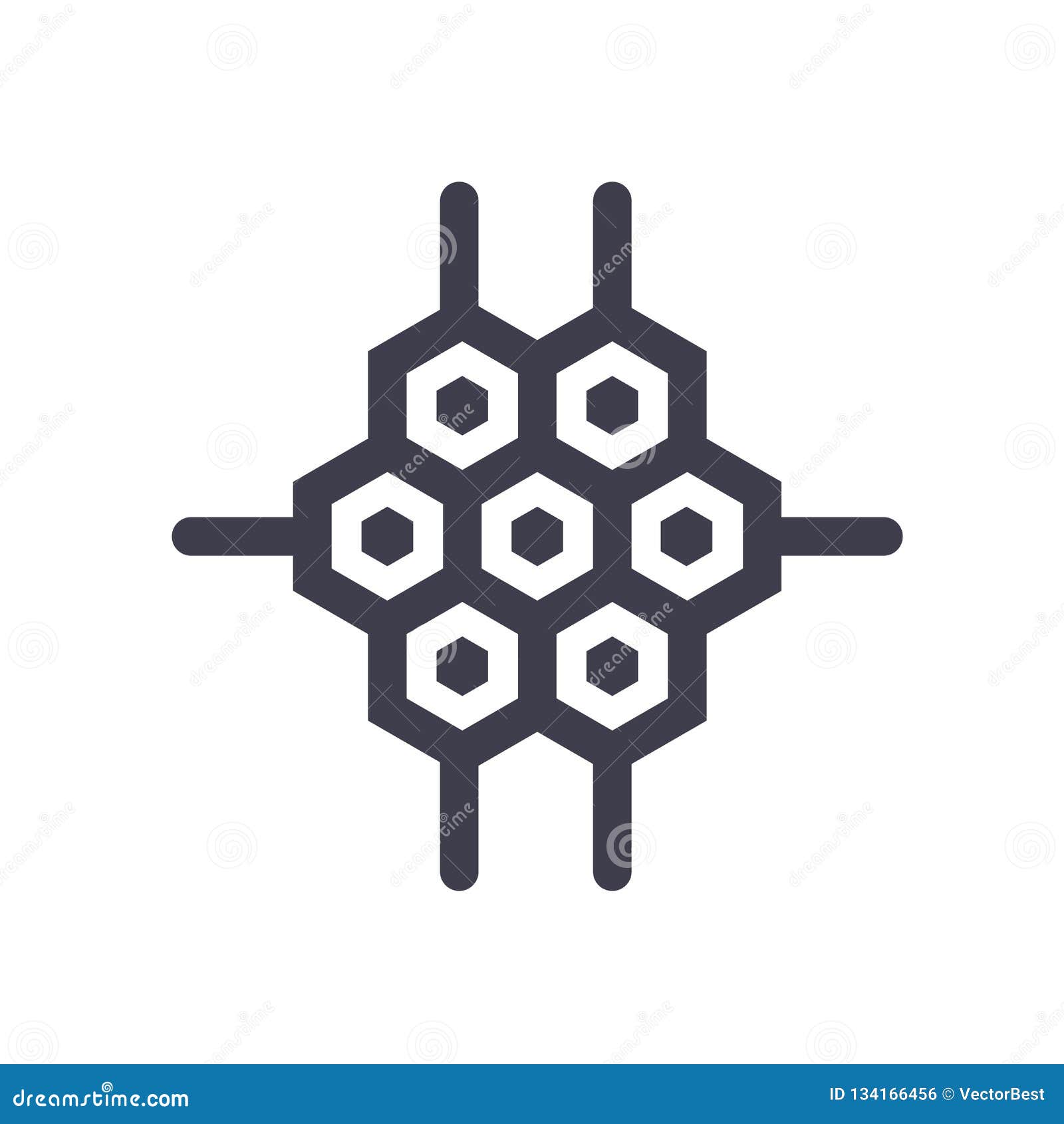 Cell Icon Vector Sign and Symbol Isolated on White Background, Cell ...