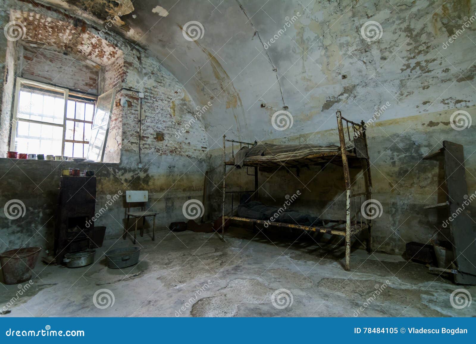 Cell Interior in Fort 13 Jilava Jail, Romania Stock Image - Image of ...