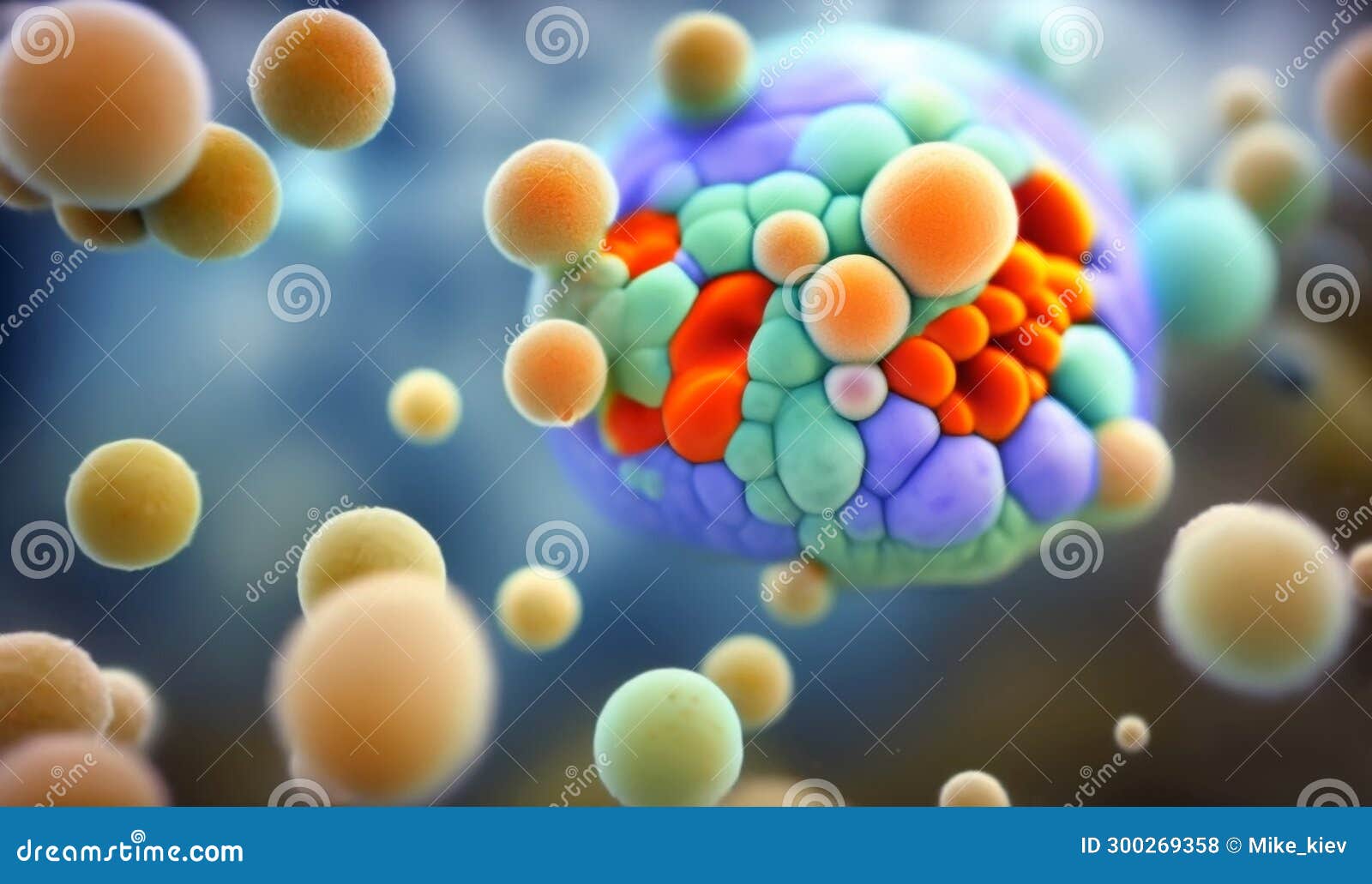 Cell Life, Abstract Scientific Illustration Stock Illustration ...