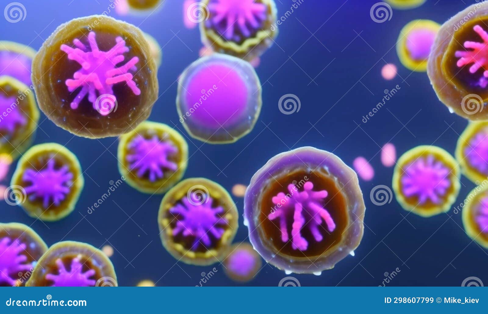 Cell Life, Abstract Scientific Illustration Stock Illustration ...
