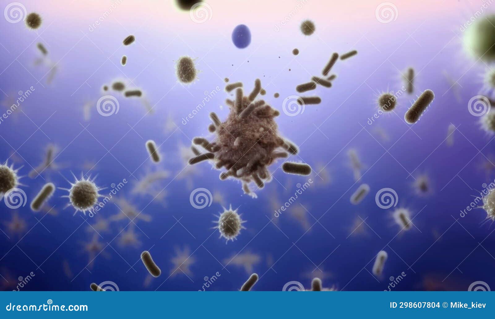 Cell Life, Abstract Scientific Illustration Stock Illustration ...