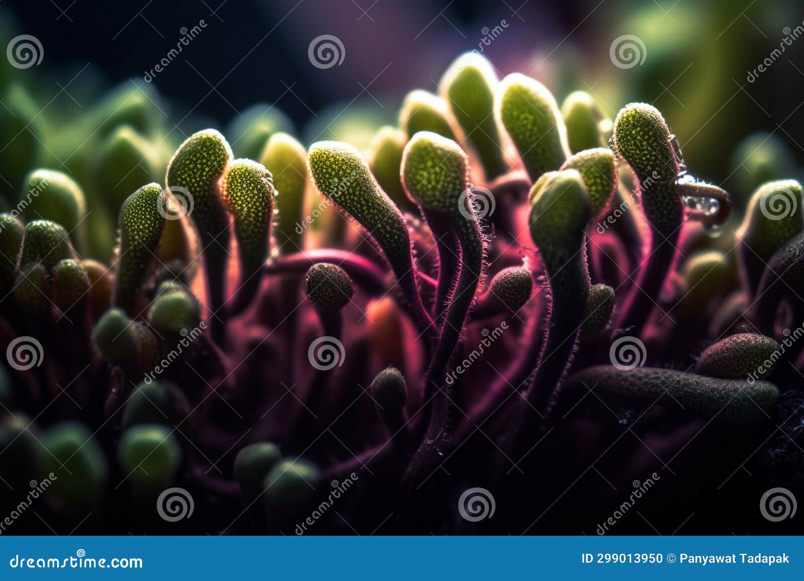 Cell Macro View. Round Microbe in Microscope View Stock Illustration ...