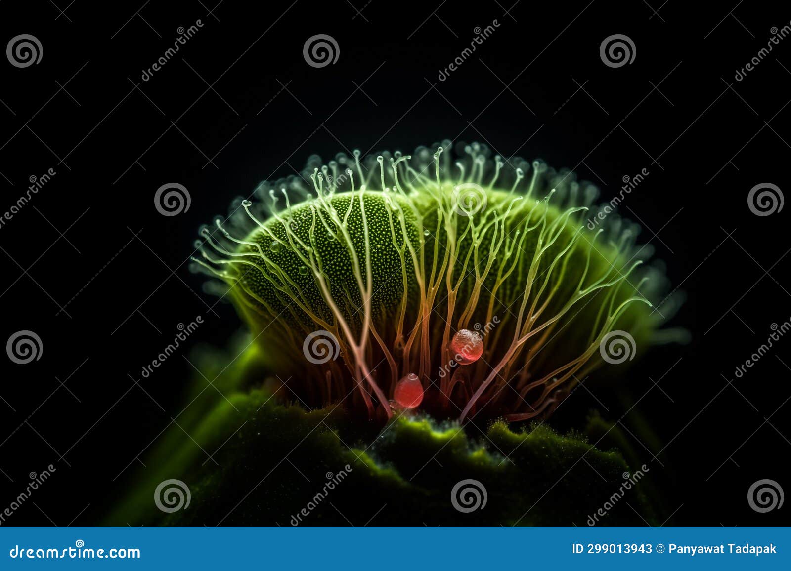 Cell Macro View. Round Microbe in Microscope View Stock Illustration ...