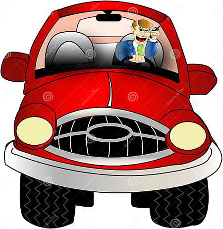 Cell man in car stock illustration. Illustration of cell - 113361