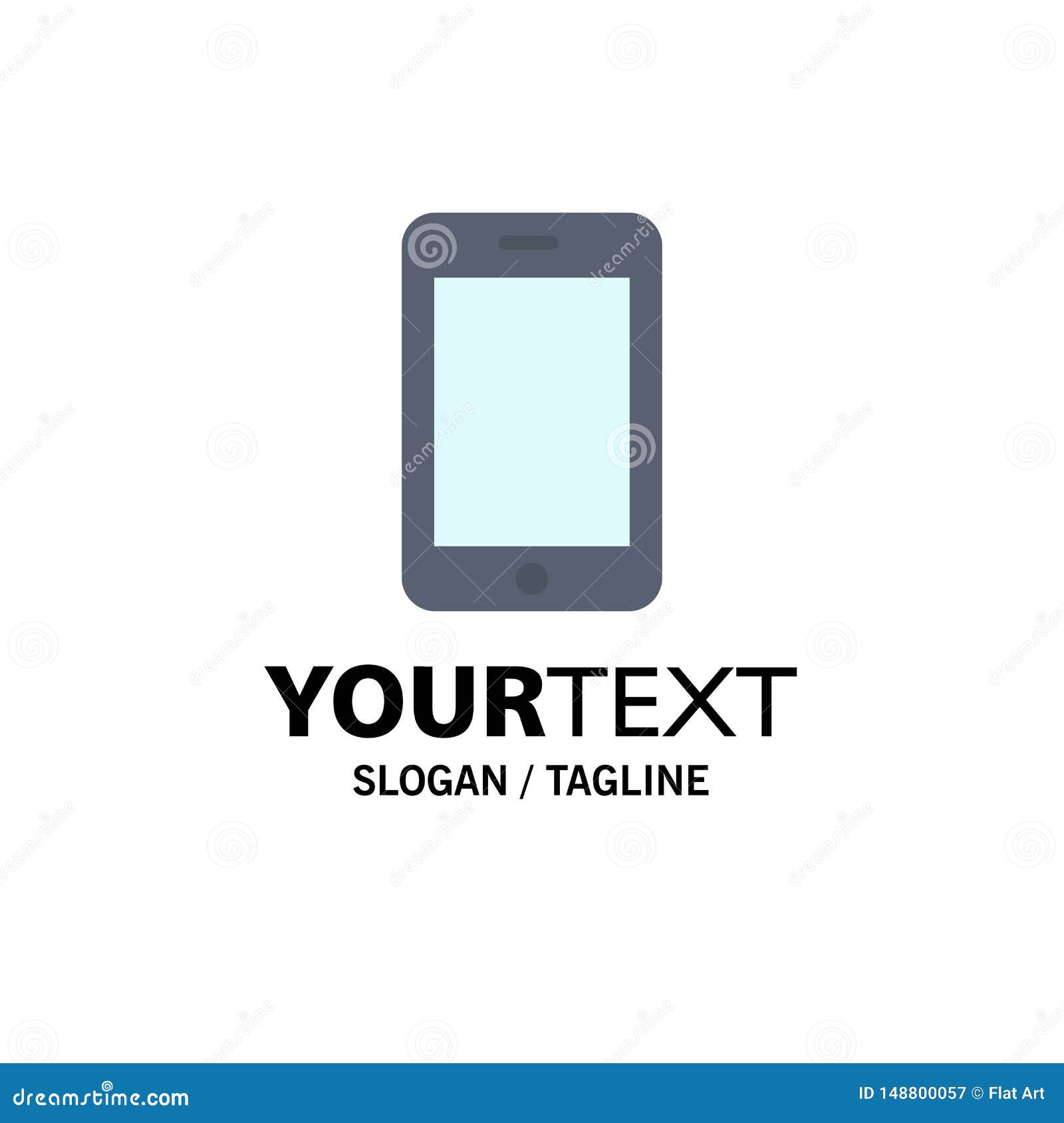 Cell, Mobile, Phone, Call Business Logo Template. Flat Color Stock ...
