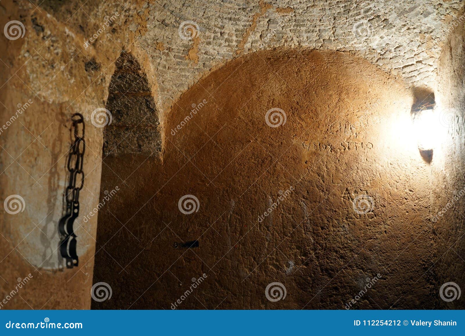 Cell in the old prison stock photo. Image of wall, brick - 112254212