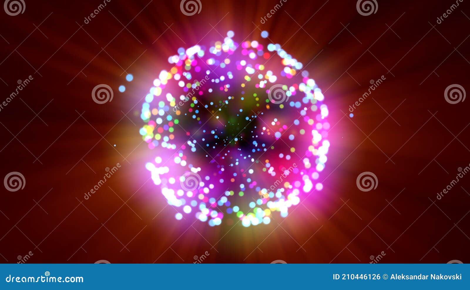 Cell Particle Light Ray, Illustration Render Stock Illustration ...