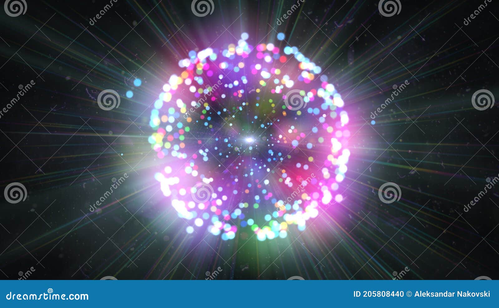 Cell Particle Light Ray, Illustration Render Stock Photo - Image of ...