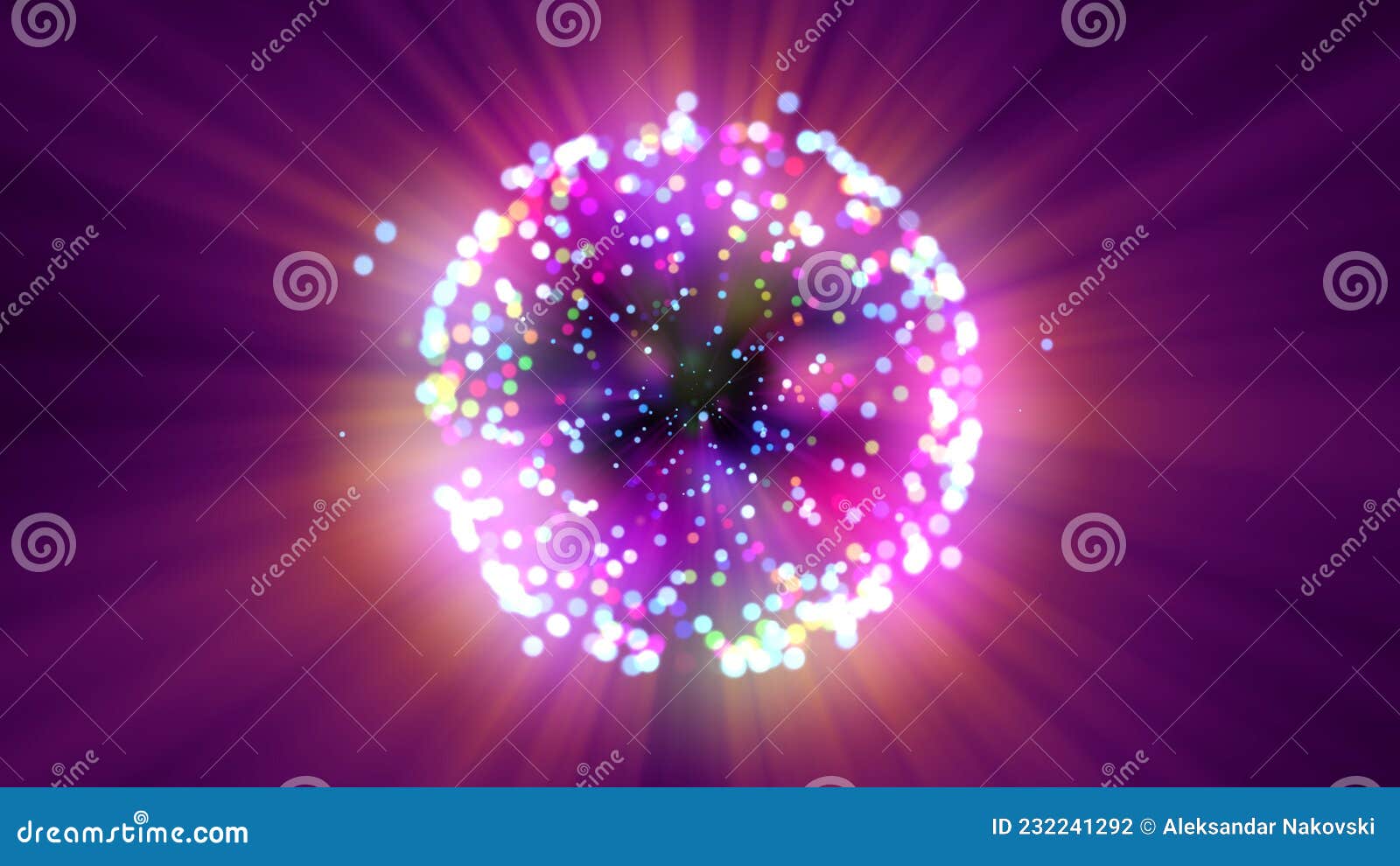Cell Particle Light Ray, Illustration Render Stock Illustration ...