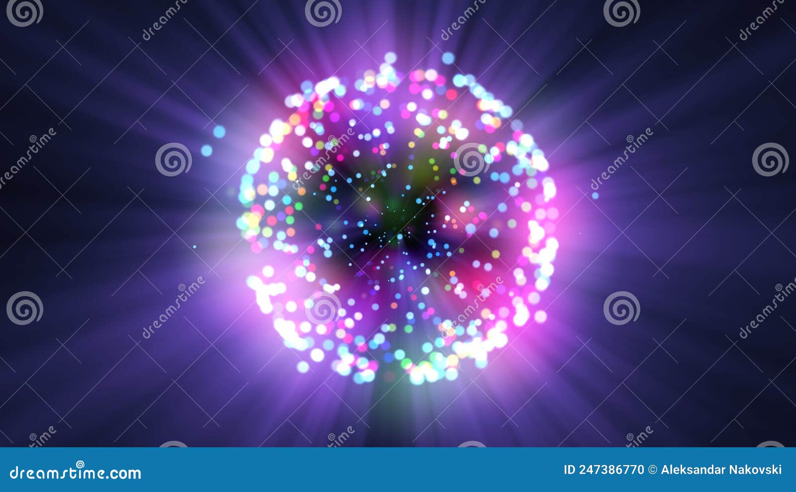 Cell Particle Light Ray, Illustration Render Stock Illustration ...