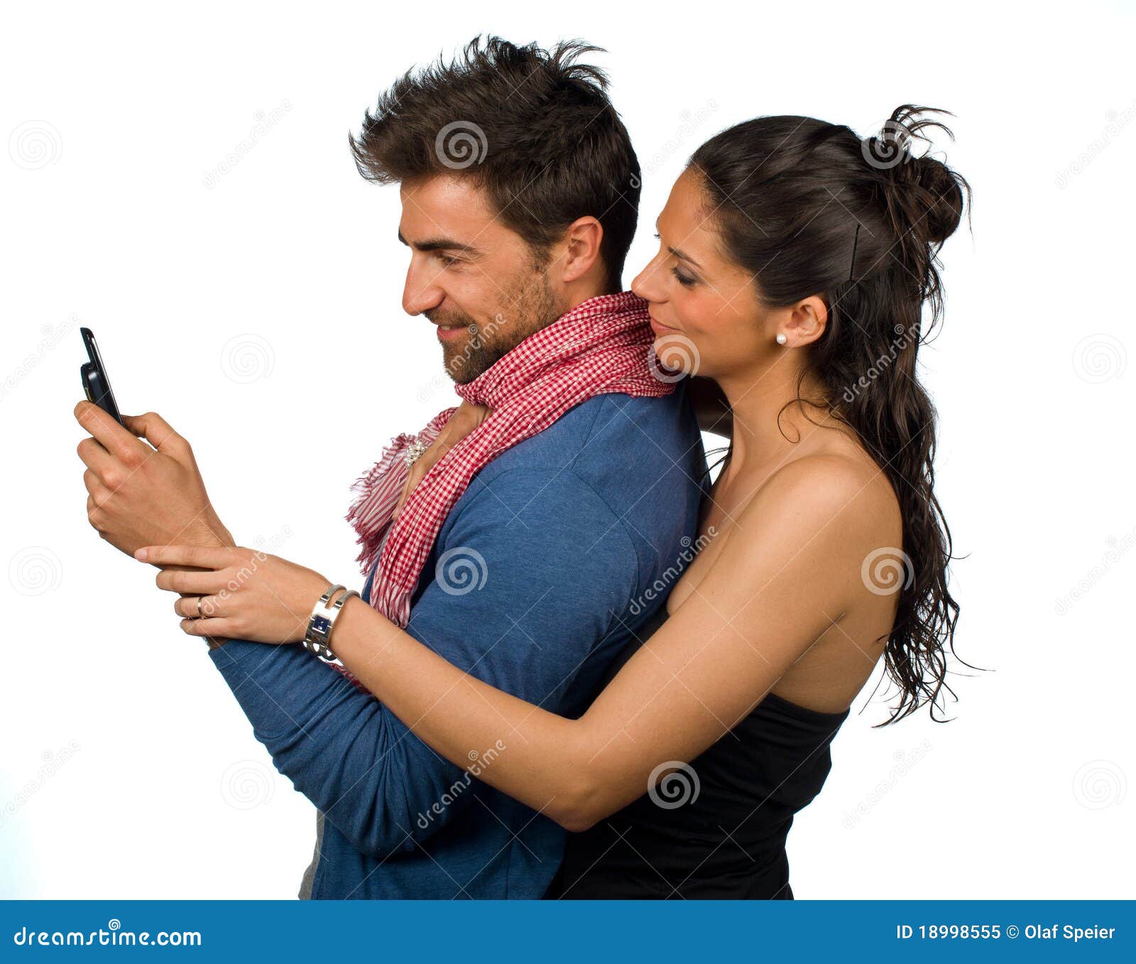 Cell phone addiction stock image. Image of watch, female - 18998555