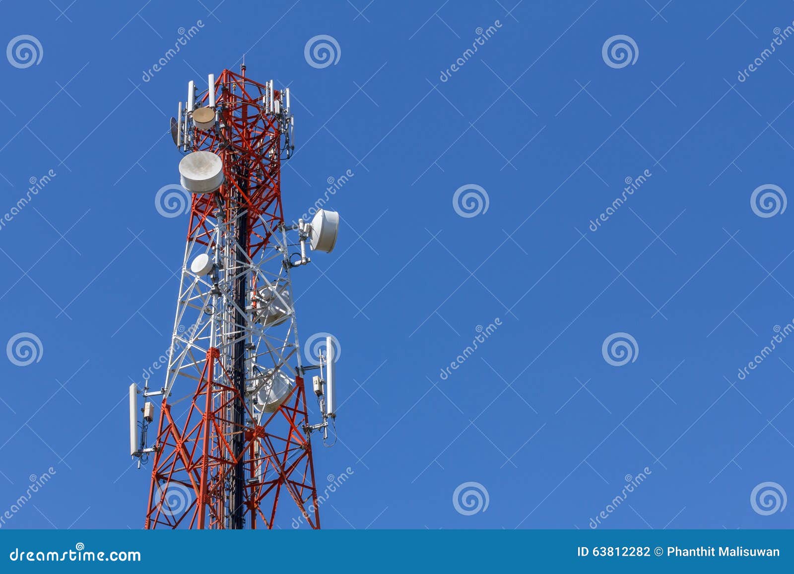 Cell Phone Antenna Tower stock photo. Image of communicate - 63812282