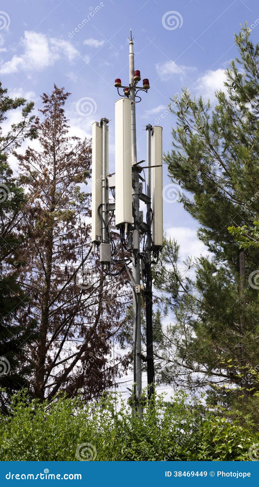 Cell phone antenna tower. stock image. Image of repeater - 38469449