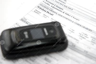 Cell phone bill stock image. Image of cell, bill, accounting - 4154033