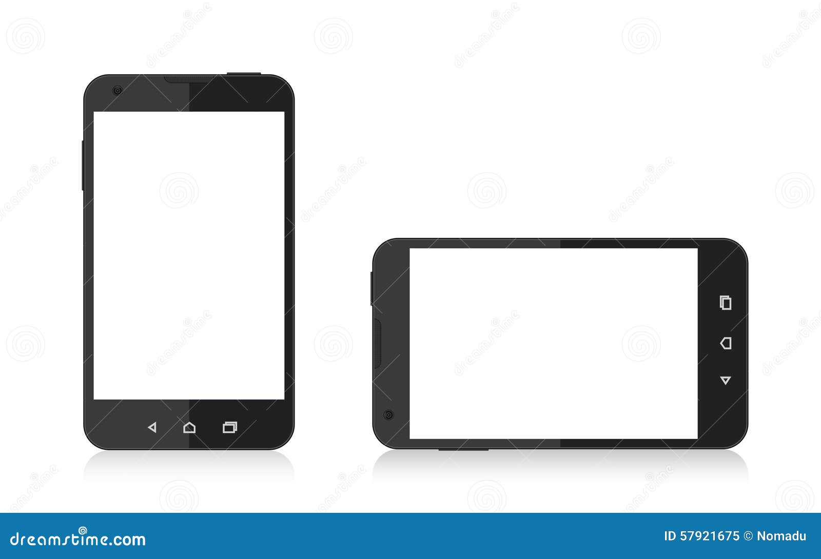 Cell Phone Blank Screen stock vector. Illustration of internet - 57921675