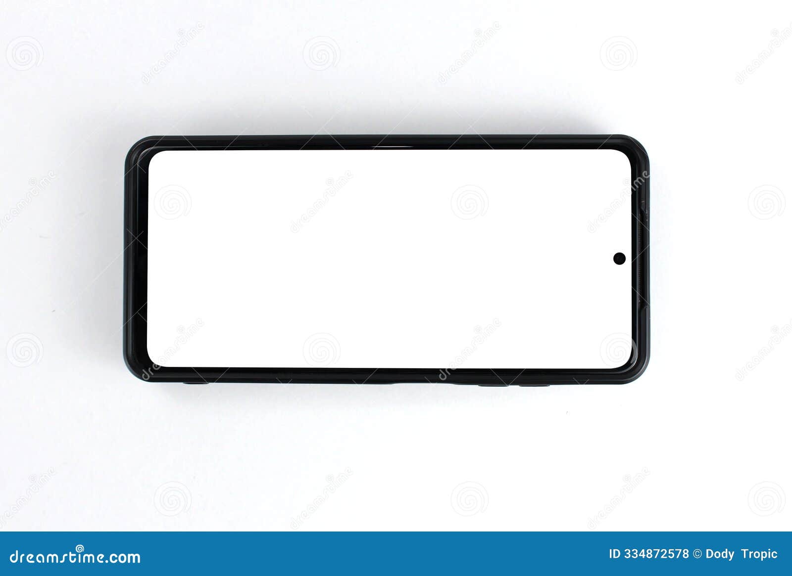 Cell Phone with Blank White Screen Stock Photo - Image of monitor ...