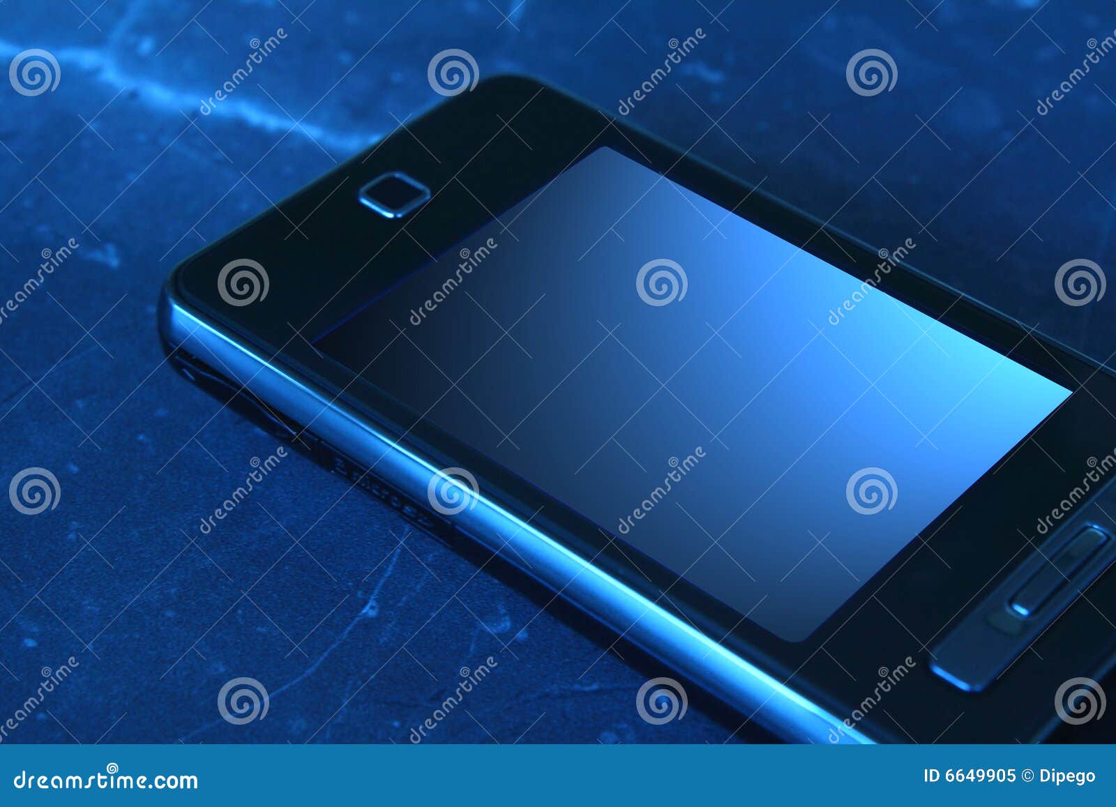 Cell Phone Blue Illuminated Stock Image - Image of blue, communicate ...