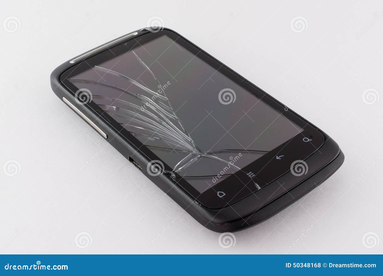 Cell Phone with a Broken Screen Stock Photo - Image of broken, glass ...
