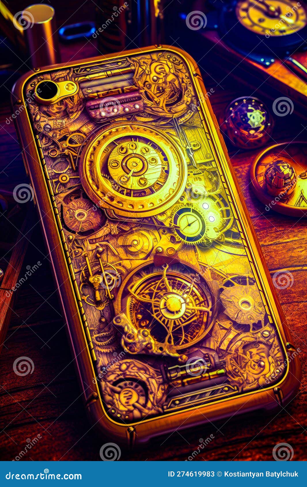 Cell Phone Case with Clock Design on the Front and Side of it ...