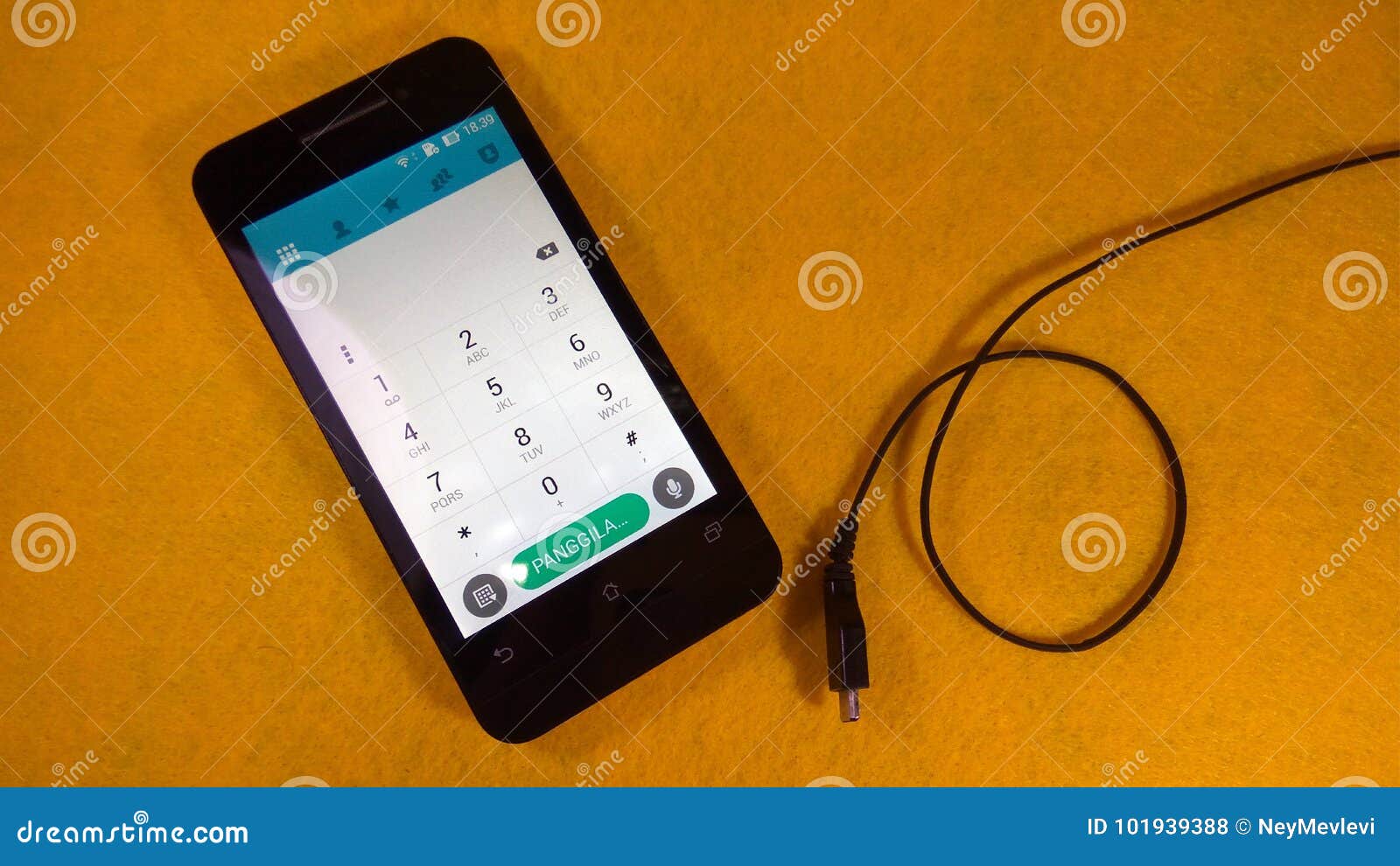 Cell phone with charger stock vector. Illustration of electronics ...