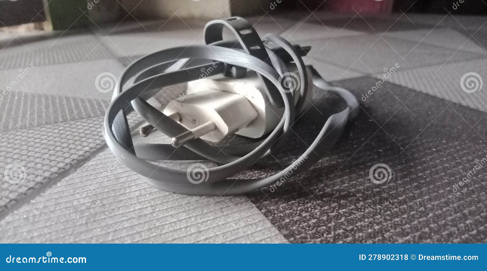 Cell phone charger roll stock photo. Image of phone - 278902318